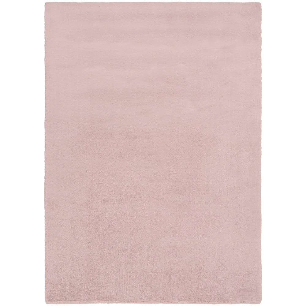 Nourison Soft Plush Rabbit Fur Lavender 8 ft. x 10 ft. Solid ...