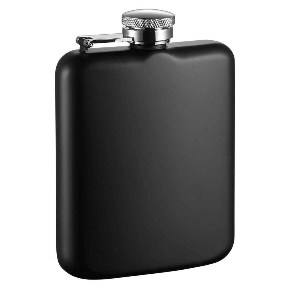 Visol Podova Black Matte Stainless Steel Liquor Flask VF1187BK