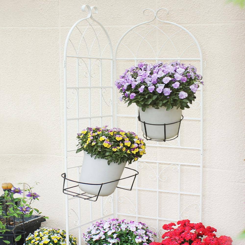 ToolCat 71 in. x 19.7 in. Metal Garden Trellis Rustproof Outdoor Flower ...