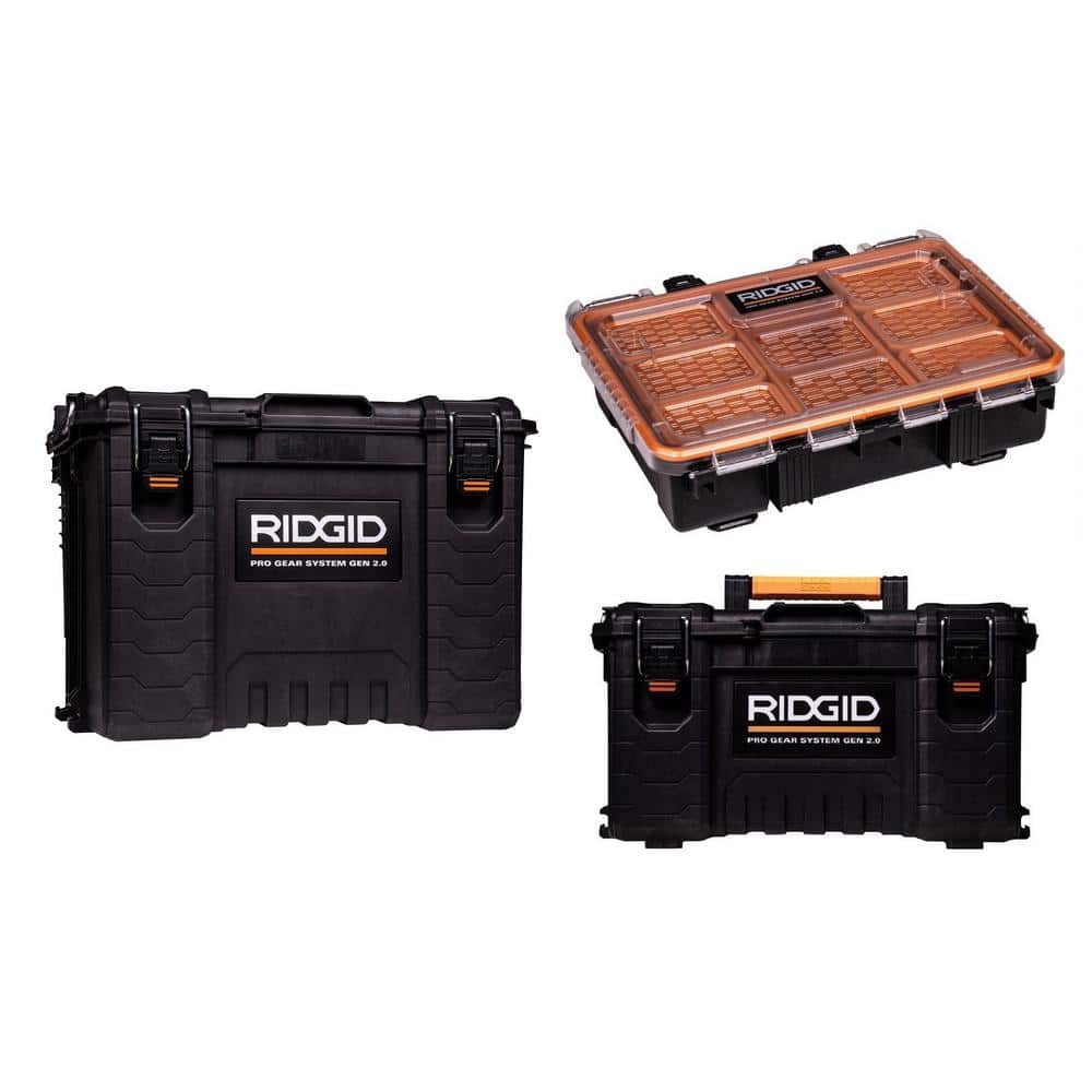 RIDGID Pro Gear System Gen 2.0 Stackable XL Tool box, Durable Power ...