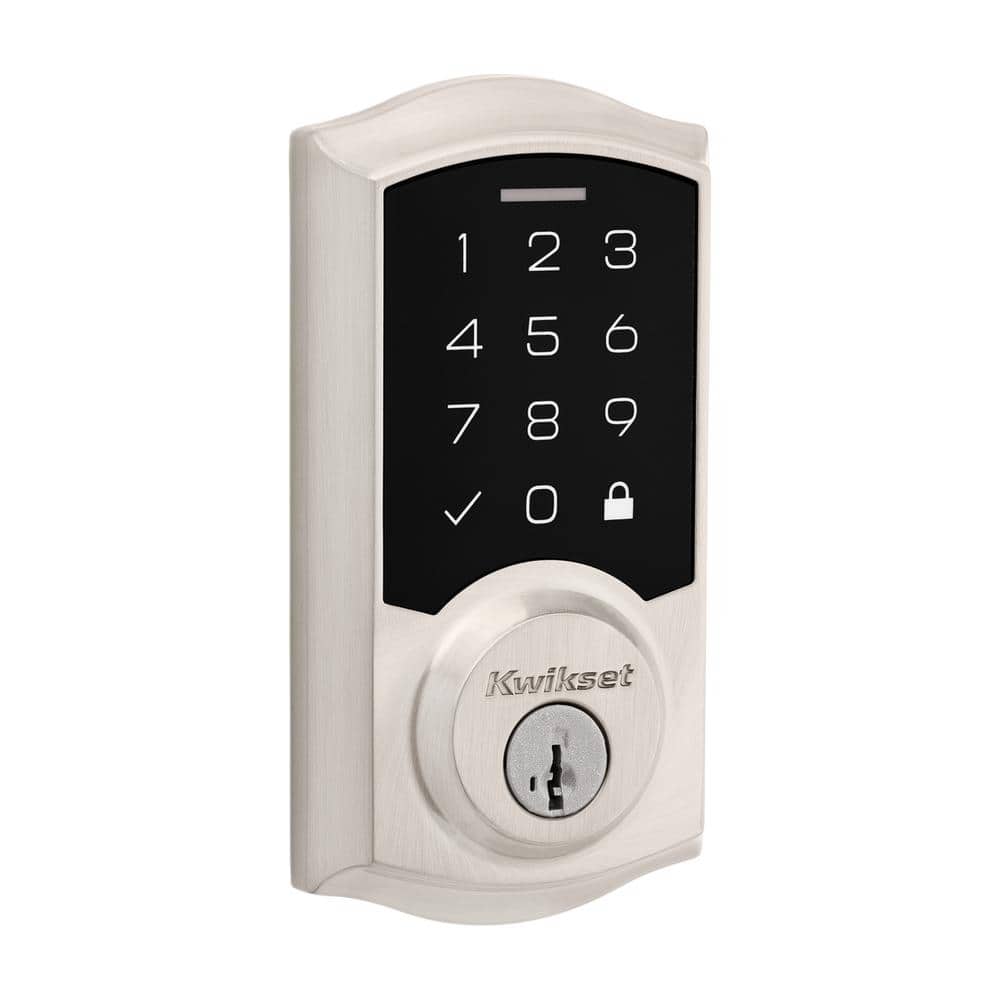 Kwikset SmartCode 270 Traditional Satin Nickel Touchpad Single Cylinder ...