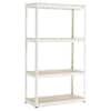 Tatahance White Heavy Duty 4-Tier Steel Frame Shelving Unit (31.47 in ...