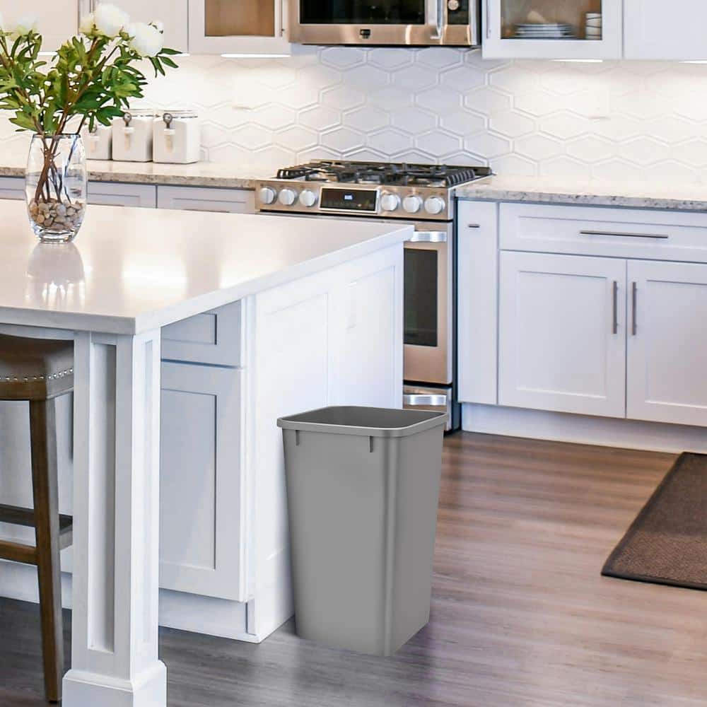 Rev-A-Shelf Polymer Replacement 27 qt. Trash Bin, Silver, 2-Pack RV ...