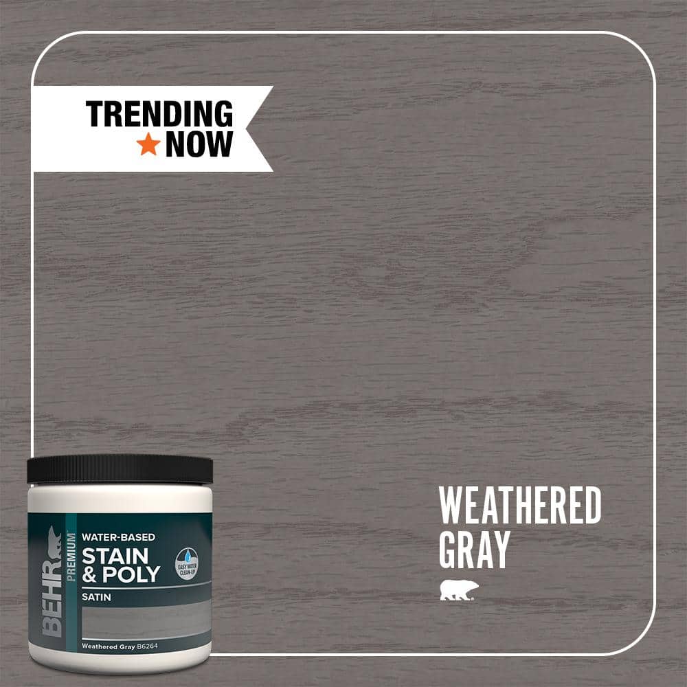 Reviews for BEHR PREMIUM 8 oz. #TIS-086 Weathered Gray Satin Semi ...