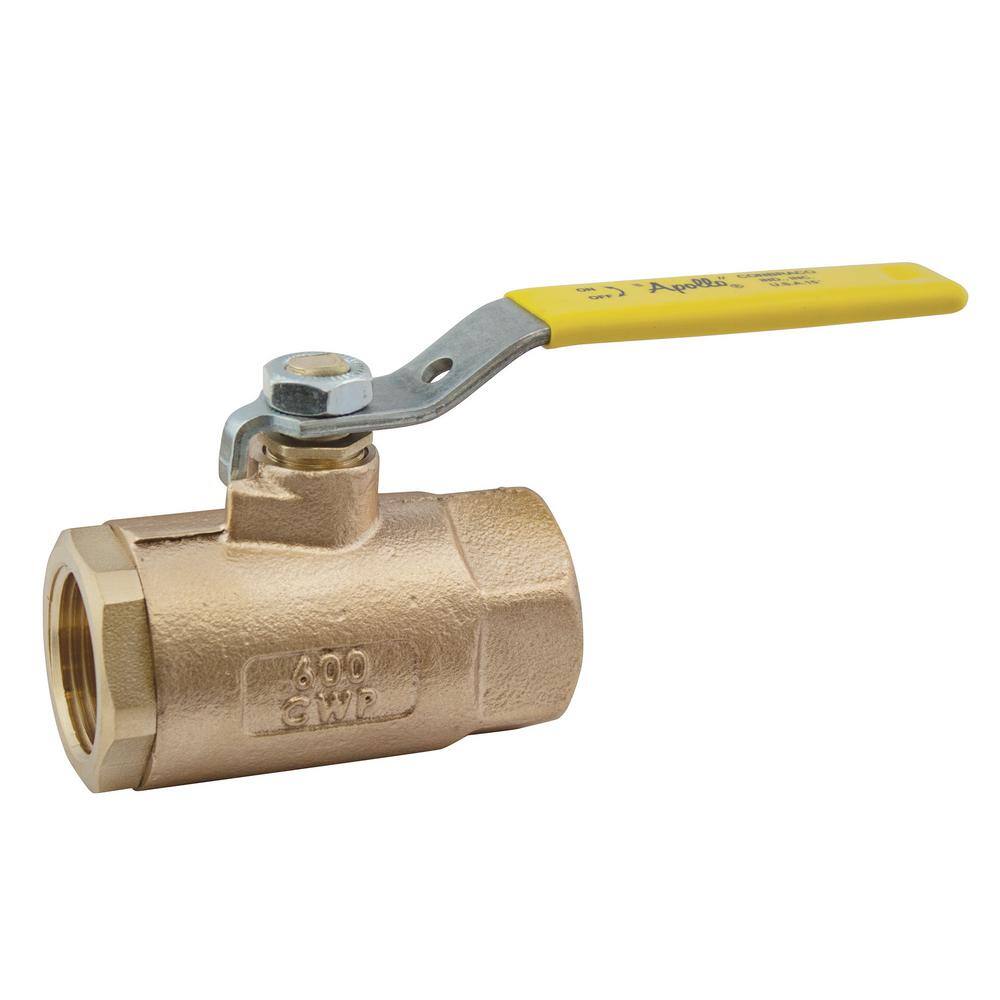 Apollo 1 in. Bronze FNPT x FNPT Threaded Ball Valve 7010501 - The Home ...