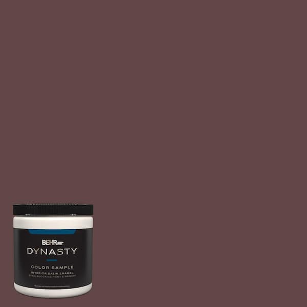 BEHR DYNASTY 8 oz. #S-G-700 Wild Raisin Satin Enamel Stain-Blocking ...