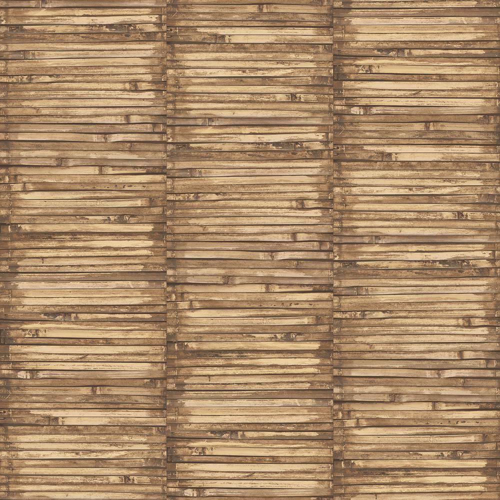 Global Fusion Light Brown and Beige Bamboo Design Wallpaper G56386 ...
