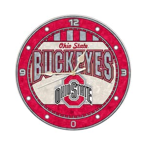 The Memory Company NCAA - 12 in. Iowa State Art Glass Clock COL-IWS-274 ...