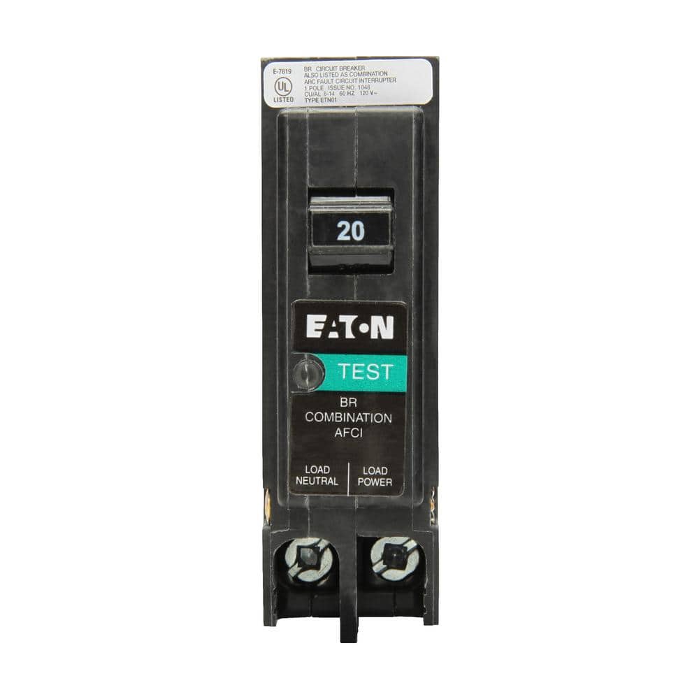 Eaton 20 Amps Plug In Single Pole Circuit Breaker