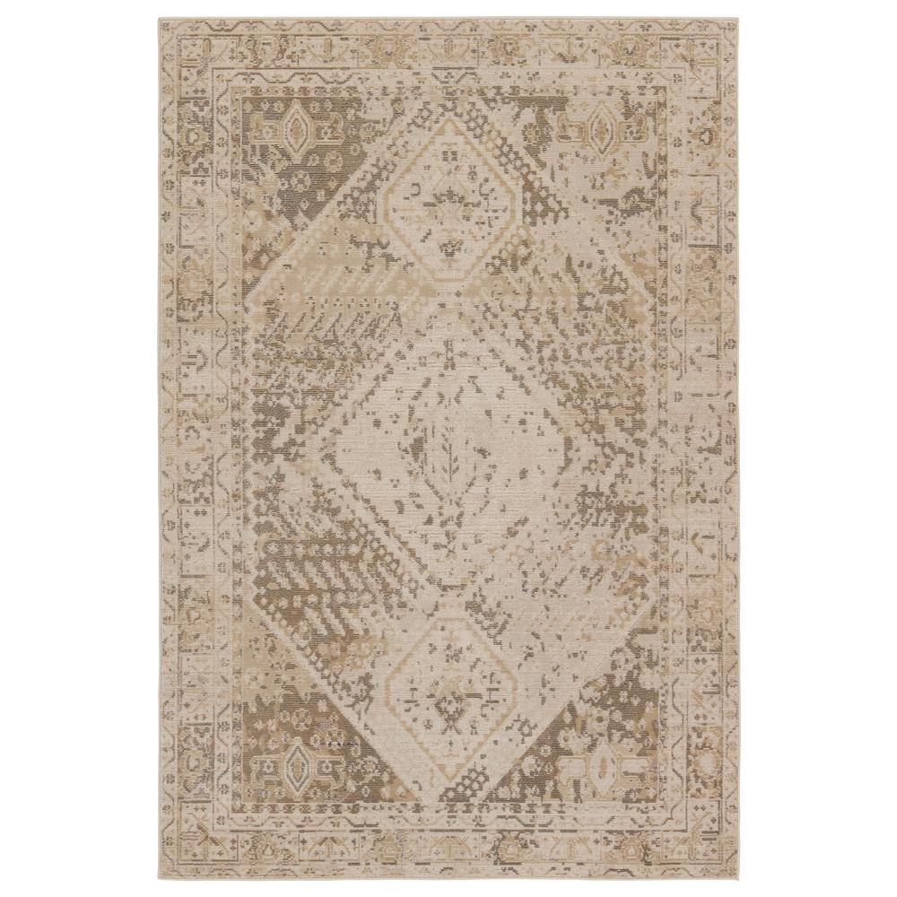 VIBE BY JAIPUR LIVING Rush Beige/Tan 4 ft. x 6 ft. Medallion Indoor ...