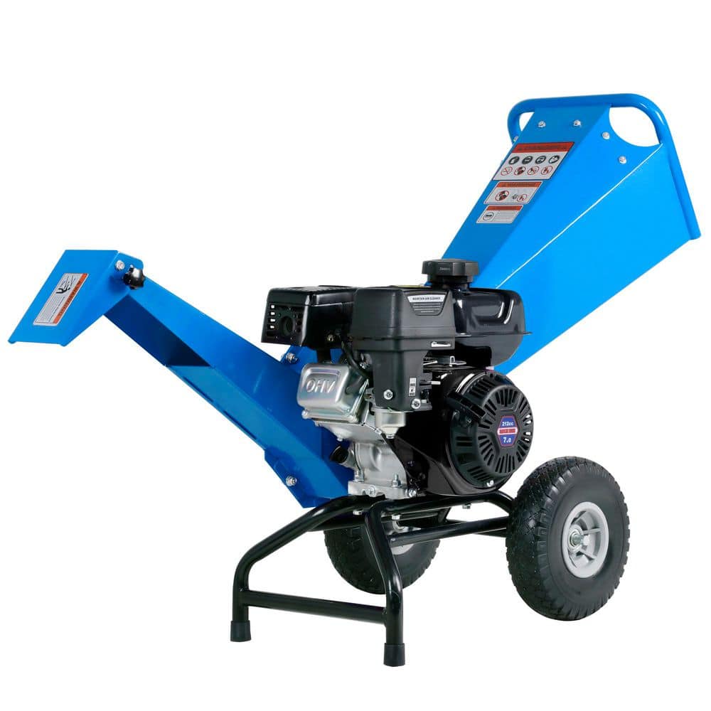 Landworks 3 Inch Max Capacity 7 HP Gas Powered Wood Chipper Shredder ...