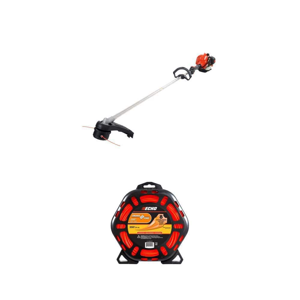 ECHO 21.2 cc Gas 2-Stroke Straight Shaft String Trimmer and .095 in ...