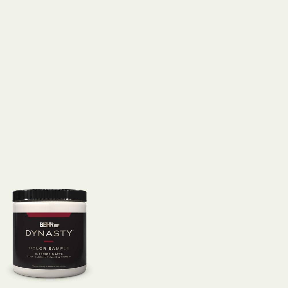 BEHR DYNASTY 8 oz. #PPU18-07 Falling Snow Matte Stain-Blocking Interior ...
