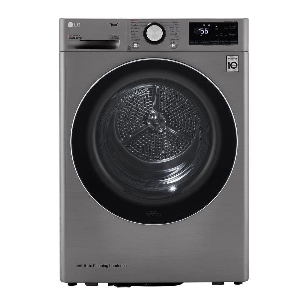 LG 24 in. W 4.2 cu. ft. Compact Ventless Stackable Electric Dryer with ...