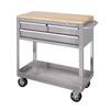 Husky Tool Storage 36 in. W Stainless Steel Utility Cart HOUC3603BJX1 ...