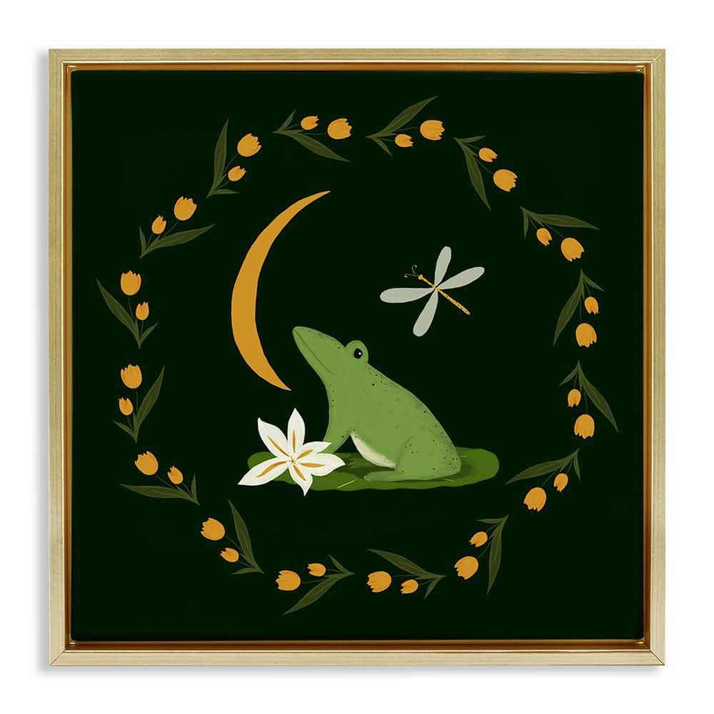 Stupell Industries Frog and Moon Garland by Michelle Ingari Designs ...