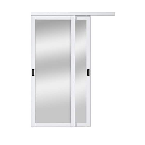 Reviews for ARK DESIGN 60 in. x 80 in. Solid Core 1-Lite Mirror White ...