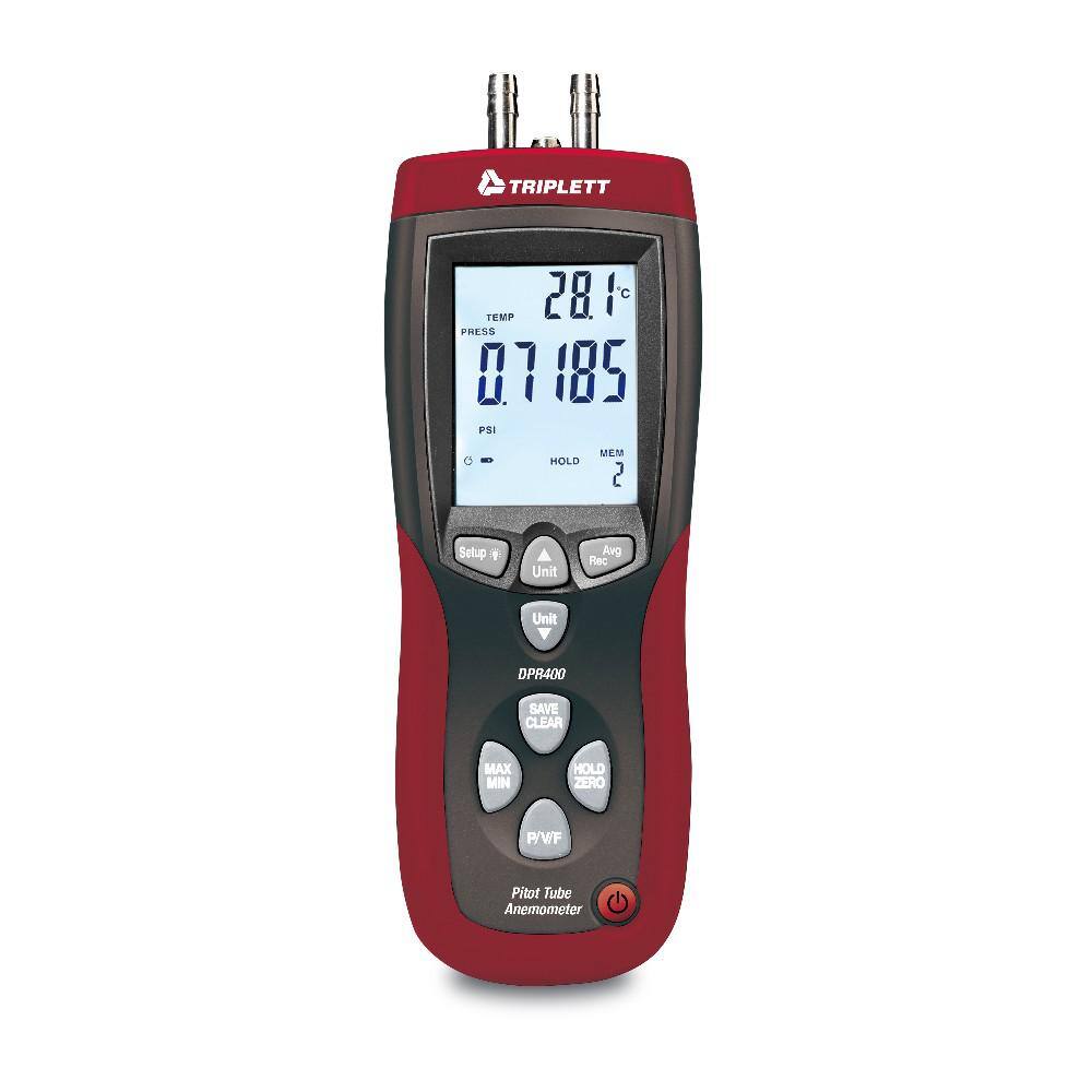 TRIPLETT Differential Pressure, Airflow and Pitot Tube Meter Digital ...