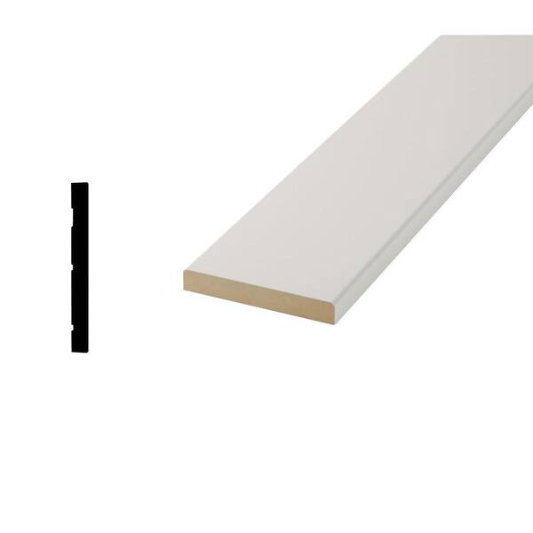 FINISHED ELEGANCE FEIJ 458 11/16 in. x 4-5/8 in. x 96 in. White Painted ...