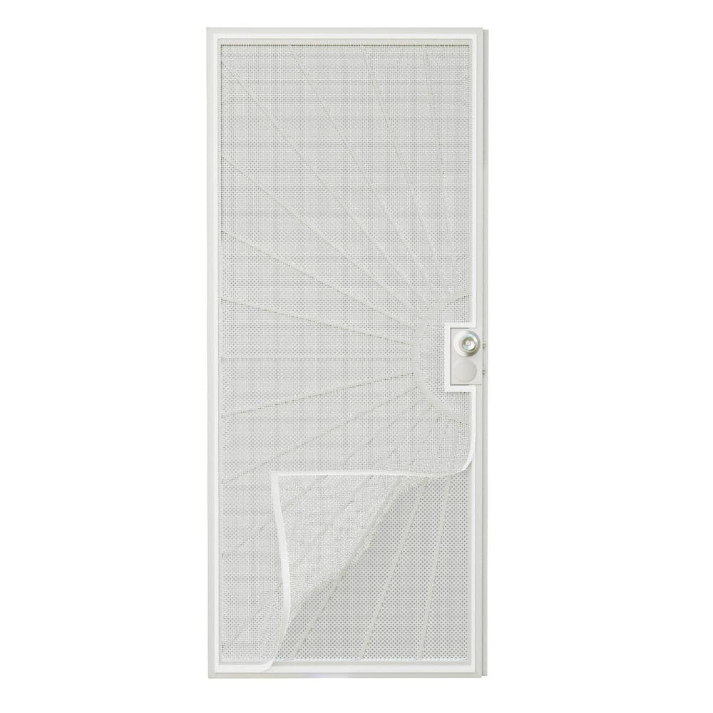 ARK DESIGN 36 in. x 80 in. Universal/Reversible White Surface Mount ...