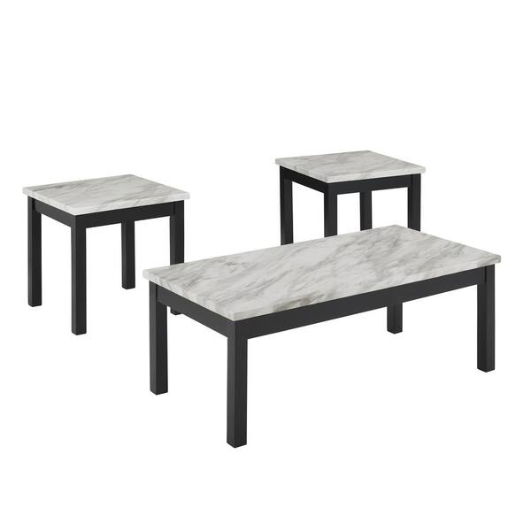 NEW CLASSIC HOME FURNISHINGS Celeste 47.75 in. 2-Tone Black/White ...