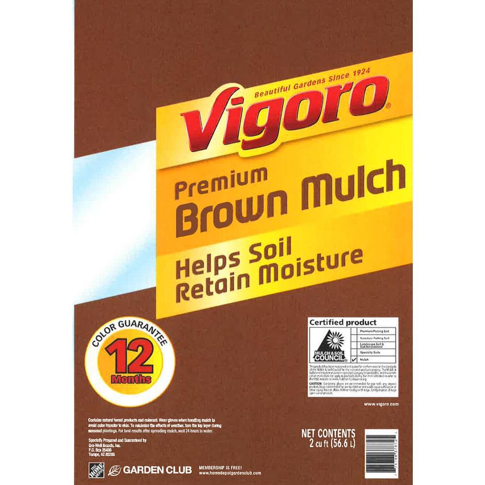Vigoro 2 cu. ft. Brown Mulch VIG133614 - The Home Depot