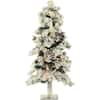 Fraser Hill Farm 6 ft. Snowy Alpine Snow Flocked Christmas Tree with ...