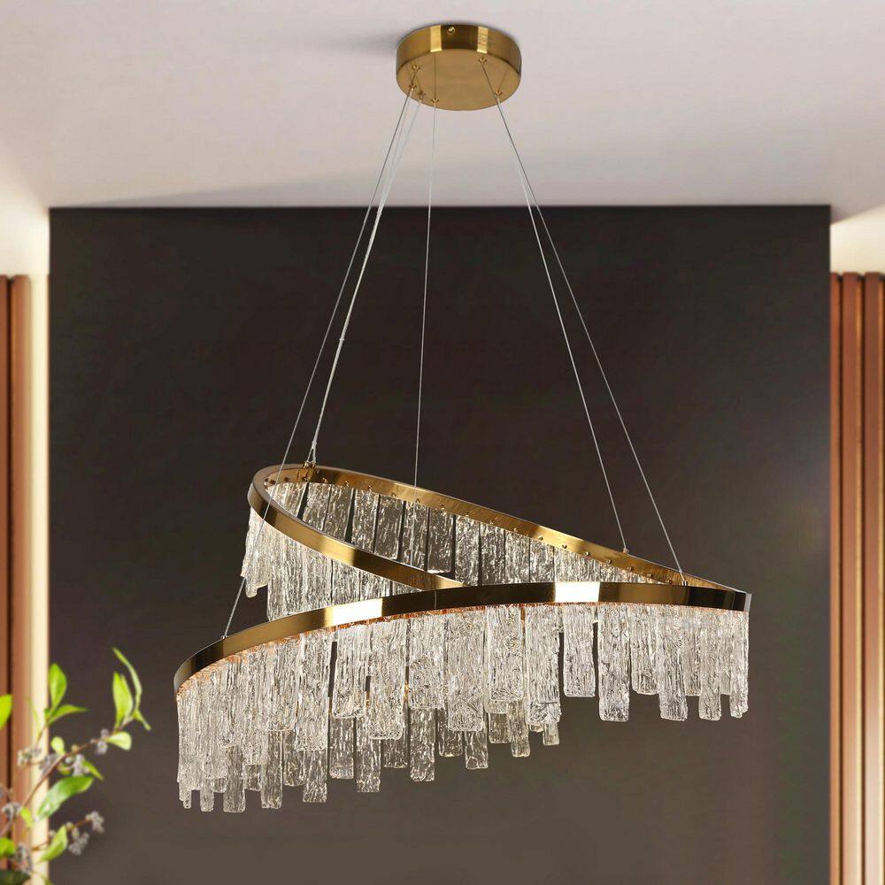 LNC Erinjenks 1-light dimmable Integrated LED Plating Brass Round ...