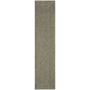 Nourison Tulum Olive 8 ft. x 10 ft. Linear Contemporary Area Rug 139585 ...
