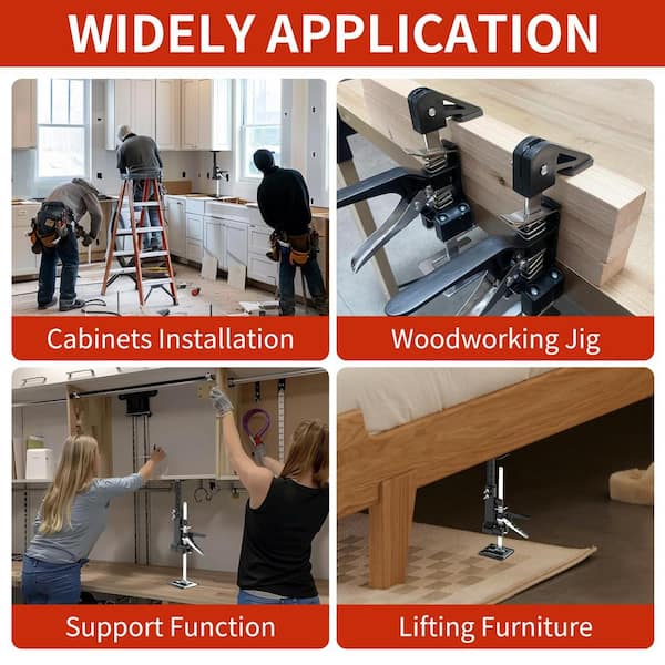 Angel Sar 360 lbs. Adjustable Cabinet Jack Posts, Hand Lifting Jack ...