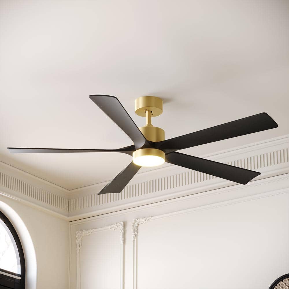 FUFU&GAGA 56 in. Integrated LED Indoor/Outdoor Ceiling Fan with Light ...