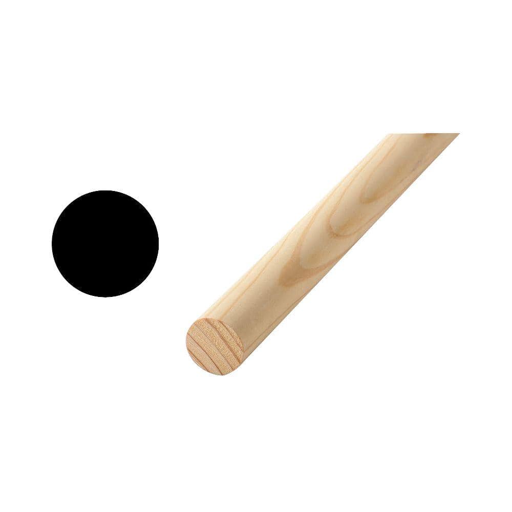 6412U 3/4 in. x 3/4 in. x 48 in. Pine Round Dowel 10001806 - The Home Depot