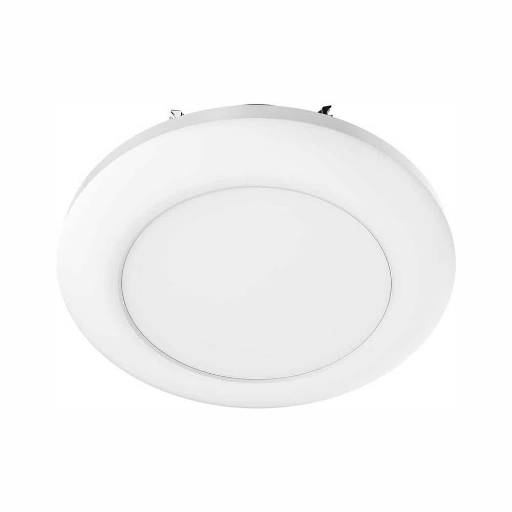 Commercial Electric 5 in. and 6 in. White Recessed LED Disk Light (1 ...