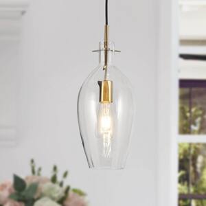 Uolfin Modern Globe Island Pendant Light Naomi 1-Light Brass Gold Round ...