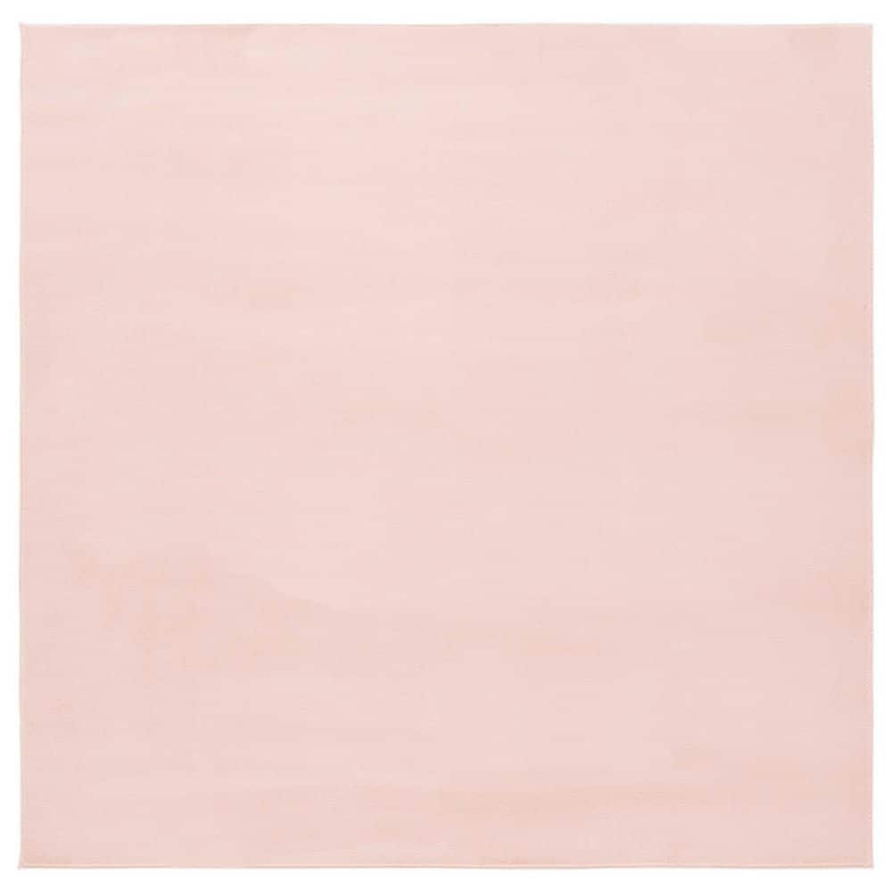 SAFAVIEH Loft Peach 6 ft. x 6 ft. Machine Washable Modern Solid Square ...