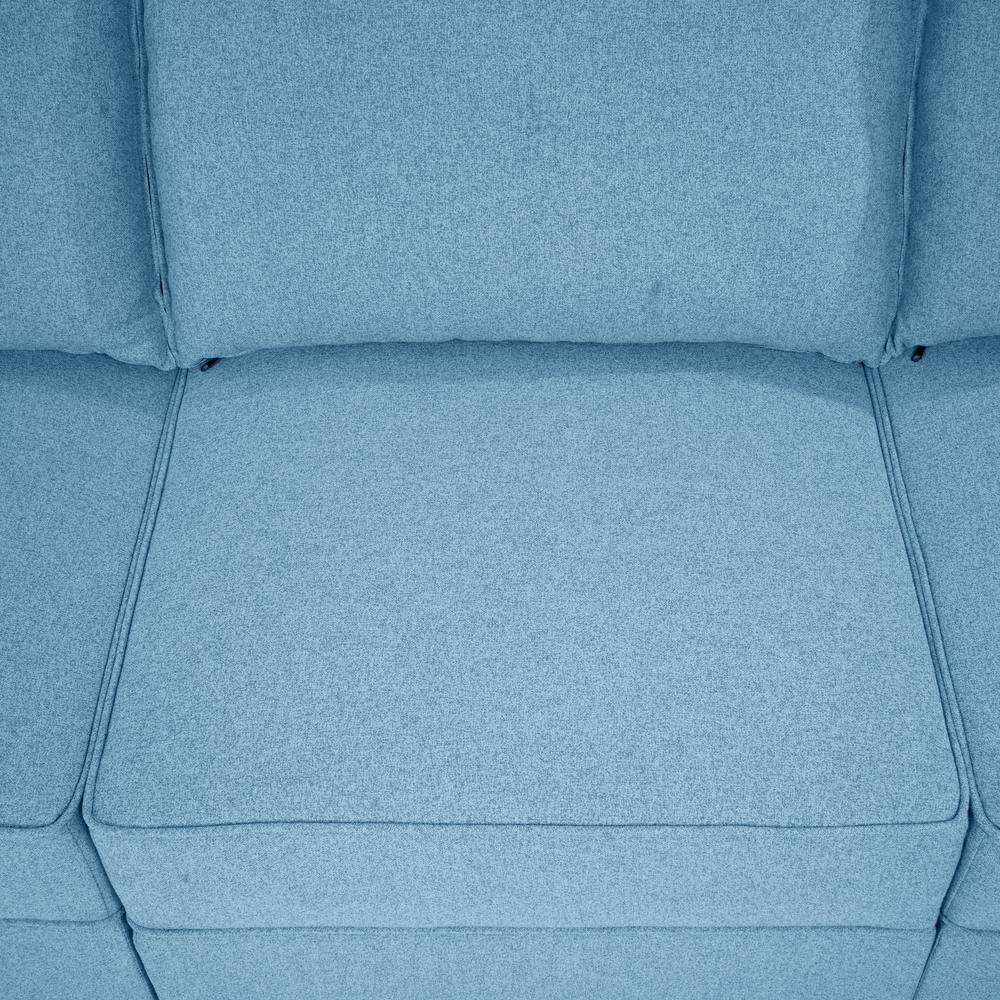 HOMESTOCK 87.01 in. Linen Modern Reversible L-Shaped Sectional Sofa ...