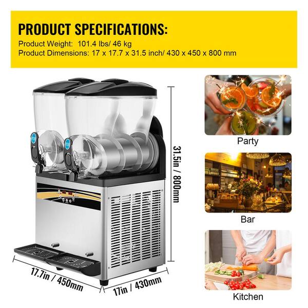 Slush Maker Machine 2 Tank Commercial Frozen Slush Machine Oasis