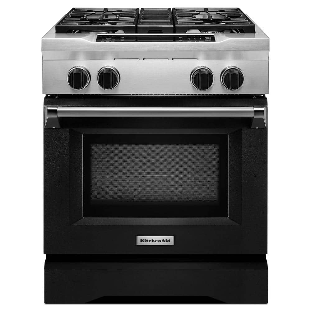 KitchenAid 4.1 cu. ft. Dual Fuel Commercial-Style Range with Convection ...