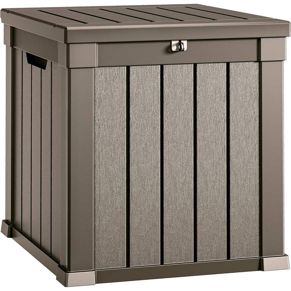 AUTMOON 50 Gal. Deck Box, Outdoor Resin Storage Bench Toy Box, Patio ...