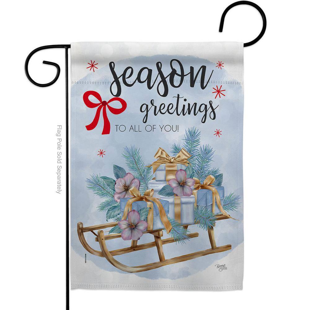 Breeze Decor 13 in. x 18.5 in. Season Greetings Winter Wonderland ...