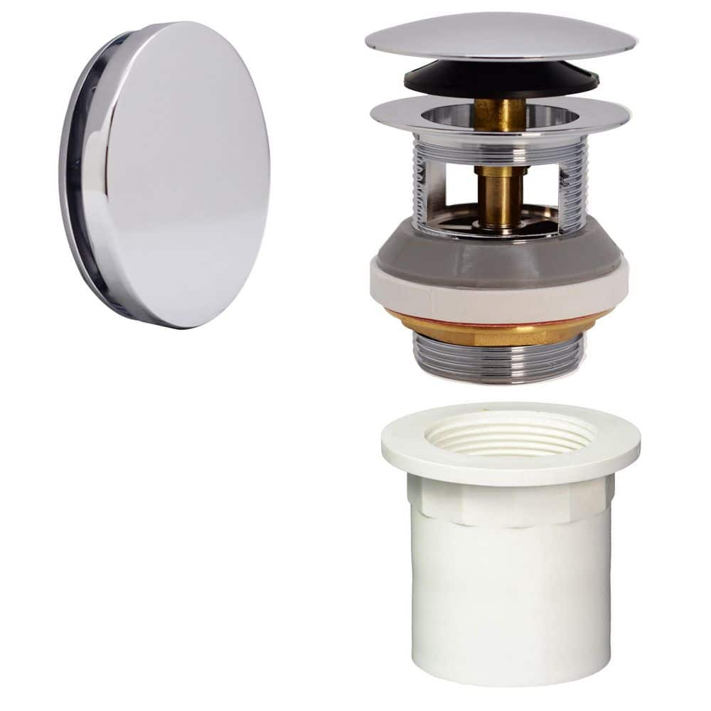 Westbrass 1-1/2" NPSM Integrated Overflow Drain Trim Kit with ...