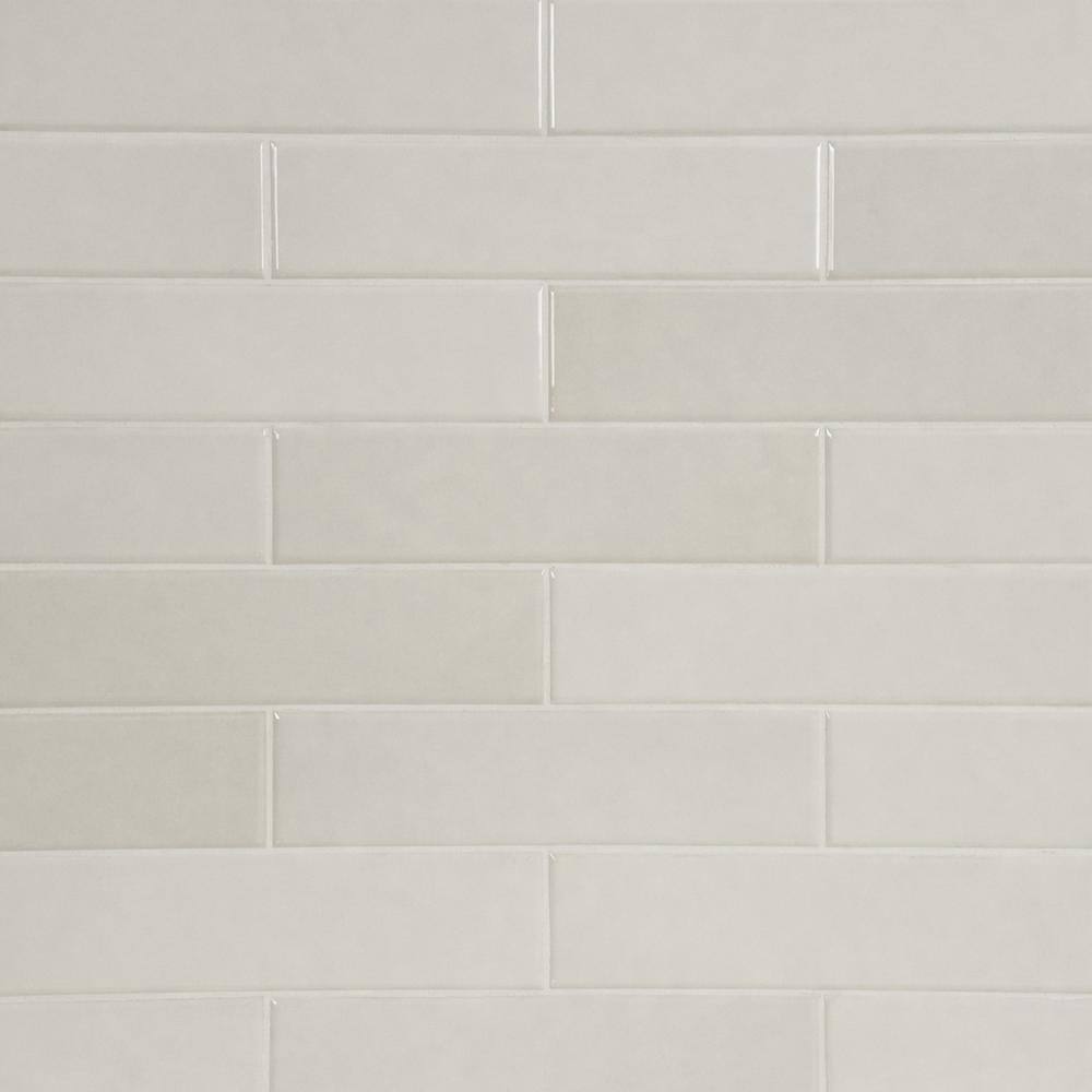 MSI Take Home Sample - Lakeview Dove 3 in. x 12 in. Glossy Ceramic Wall ...