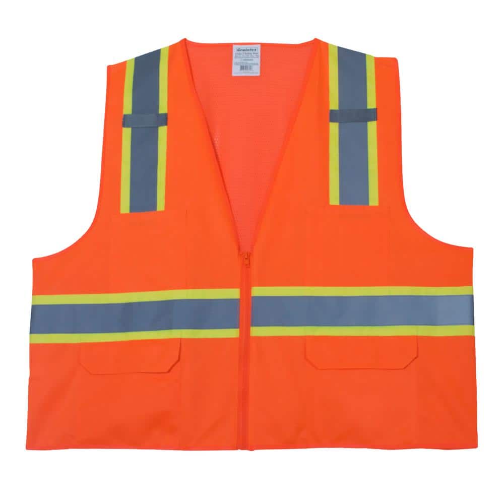 Graintex High Visibility 4XL Orange Class 2 Safety Vest SV2331 - The ...