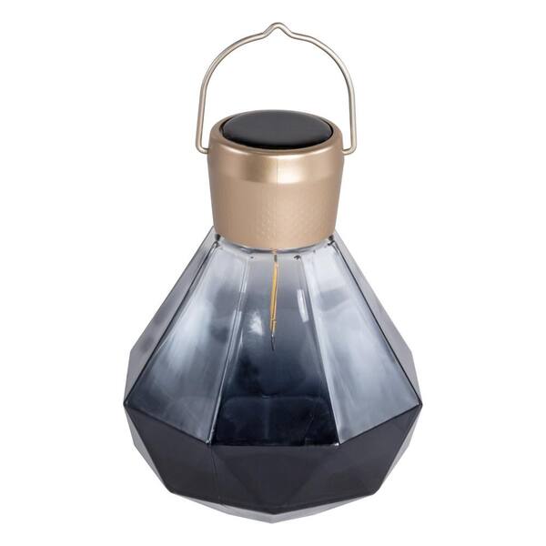 ALLSOP Solar Glass Gem Light LED Outdoor Chandelier (1-Light) - Black ...