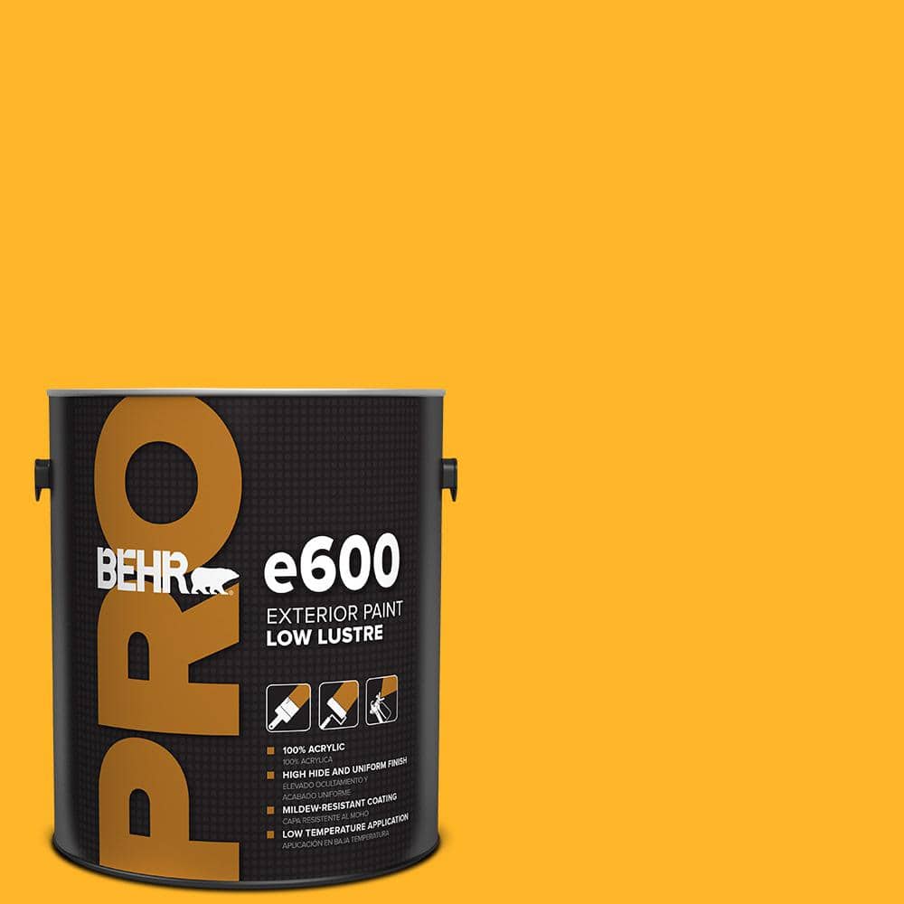 BEHR PRO 1 gal. #P260-7 Extreme Yellow Low Luster Exterior Paint ...