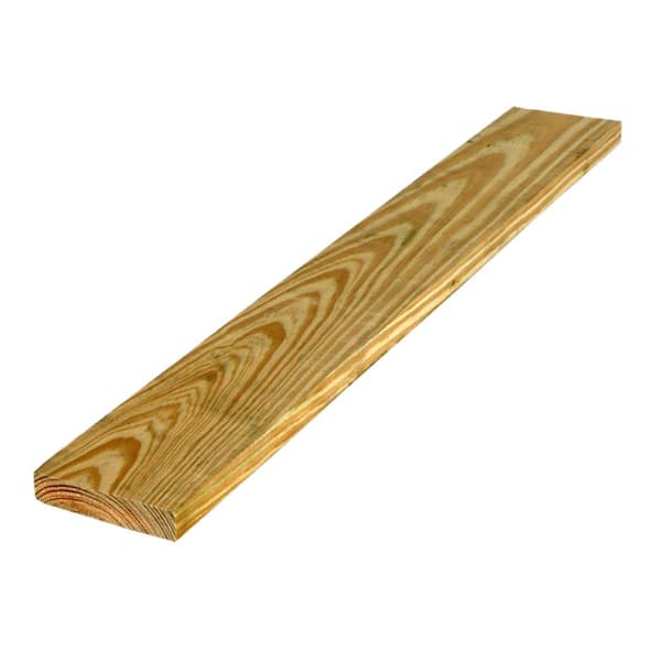 WeatherShield 1 in. x 4 in. x 8 ft. Southern Yellow Pine Pressure ...