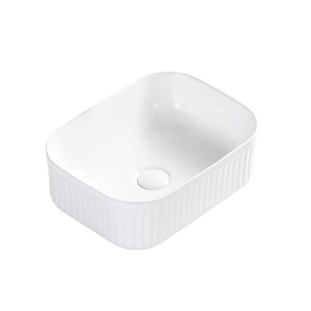 Tatahance 15.75 in. Above Counter Rectangular Wash Basin Bathroom ...