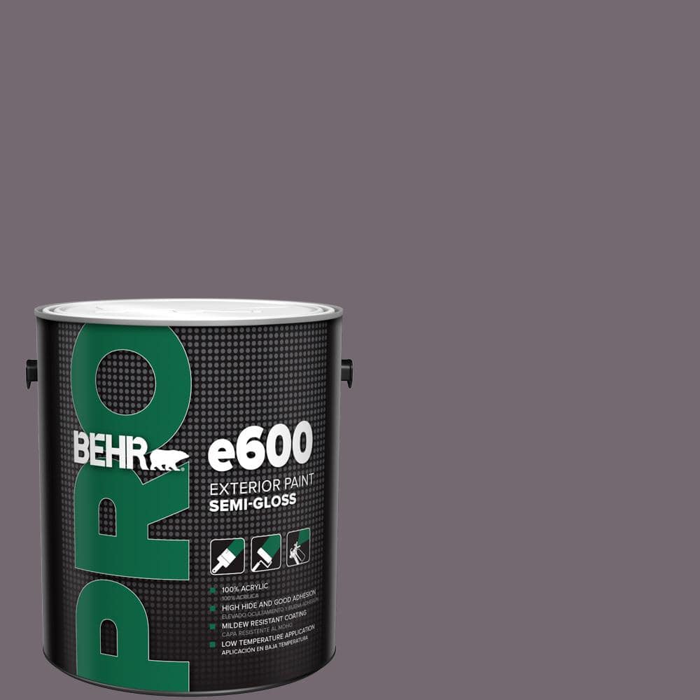 BEHR PRO 1 gal. #MQ1-33 Sultry Smoke Semi-Gloss Exterior Paint PR67301 ...
