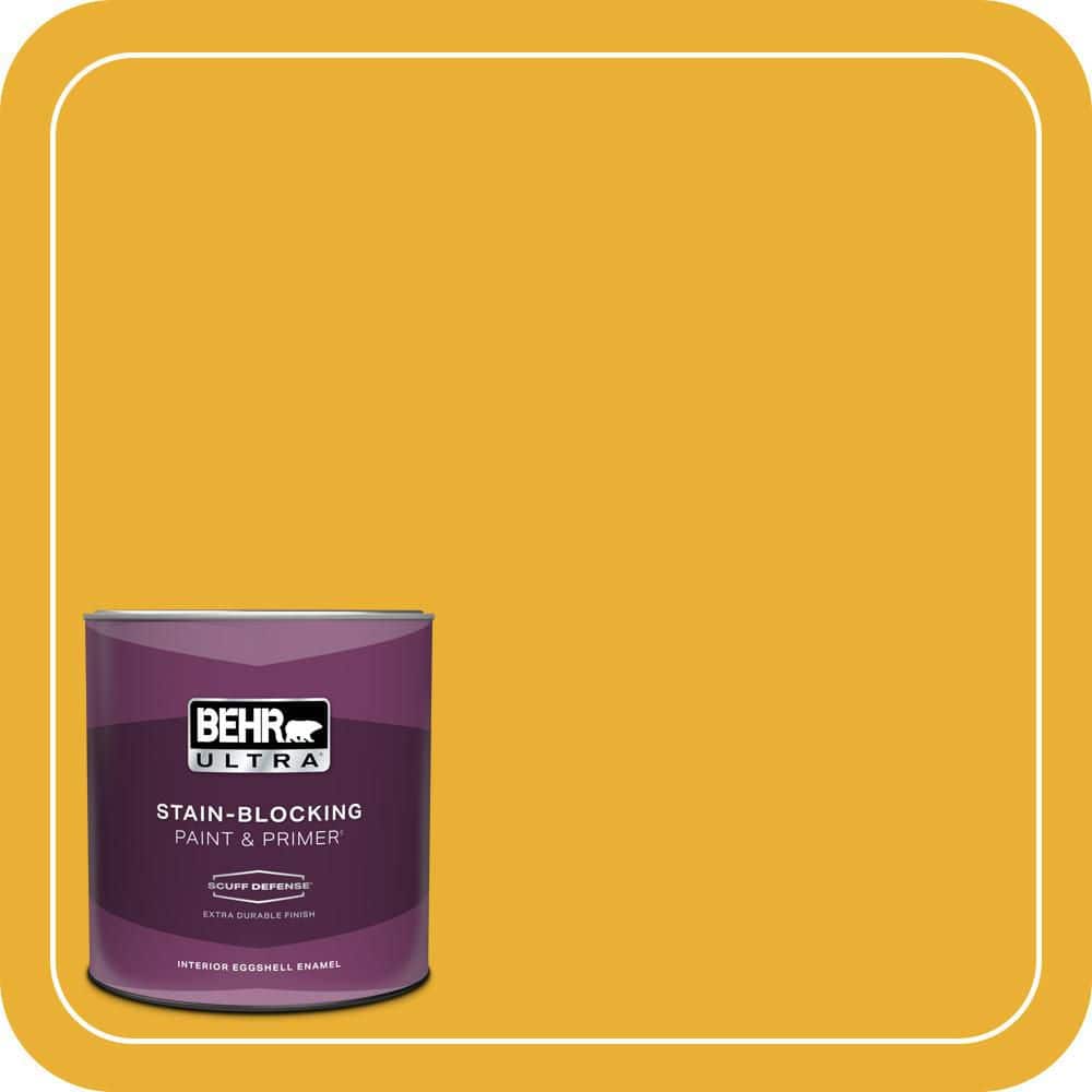 BEHR ULTRA 1 qt. #P280-7 Midsummer Gold Extra Durable Eggshell Enamel ...
