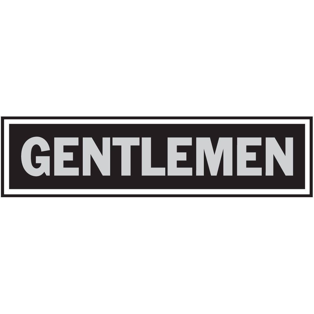 HY-KO 2 in. x 8 in. Aluminum Gentlemen Sign 415 - The Home Depot